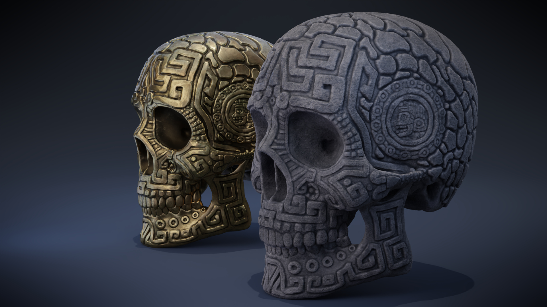 modelo 3d Calavera azteca - TurboSquid 1718566