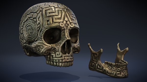 modelo 3d Calavera azteca - TurboSquid 1718566