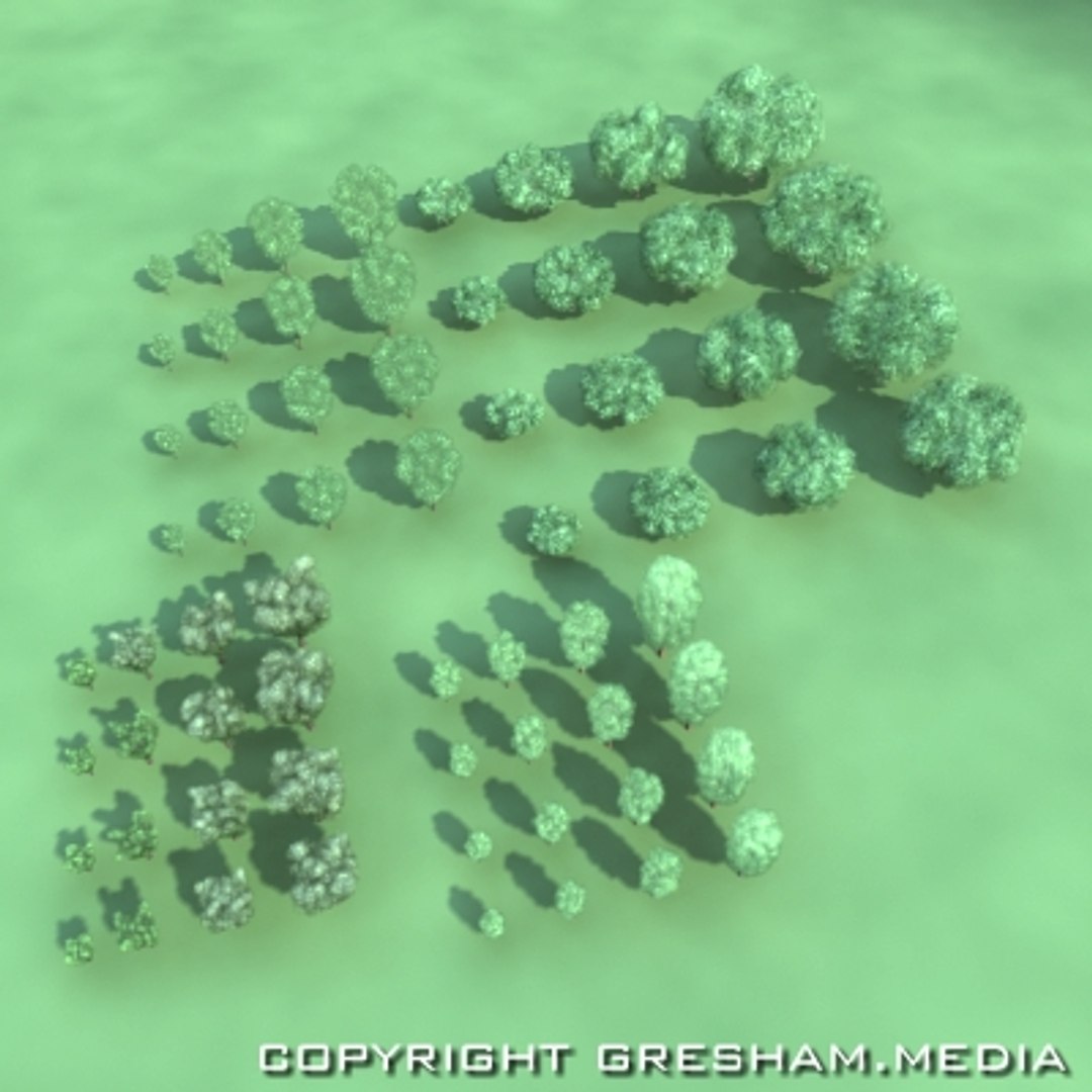 3d Model Trees Plants Bushes Onsite