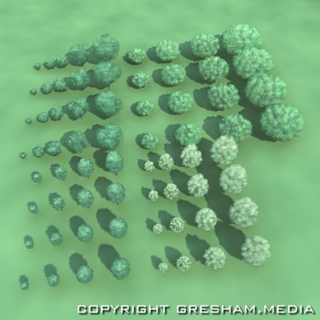3d Model Trees Plants Bushes Onsite