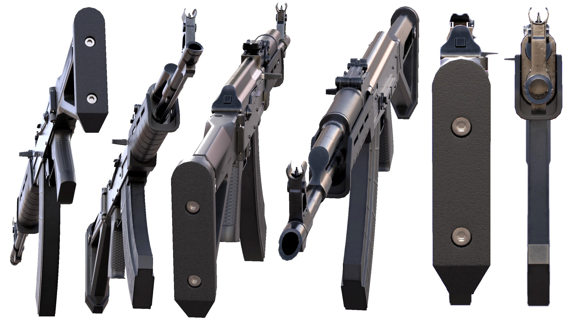 3D Terrorist Weapon AK - Low Poly - Modified - TurboSquid 1905853