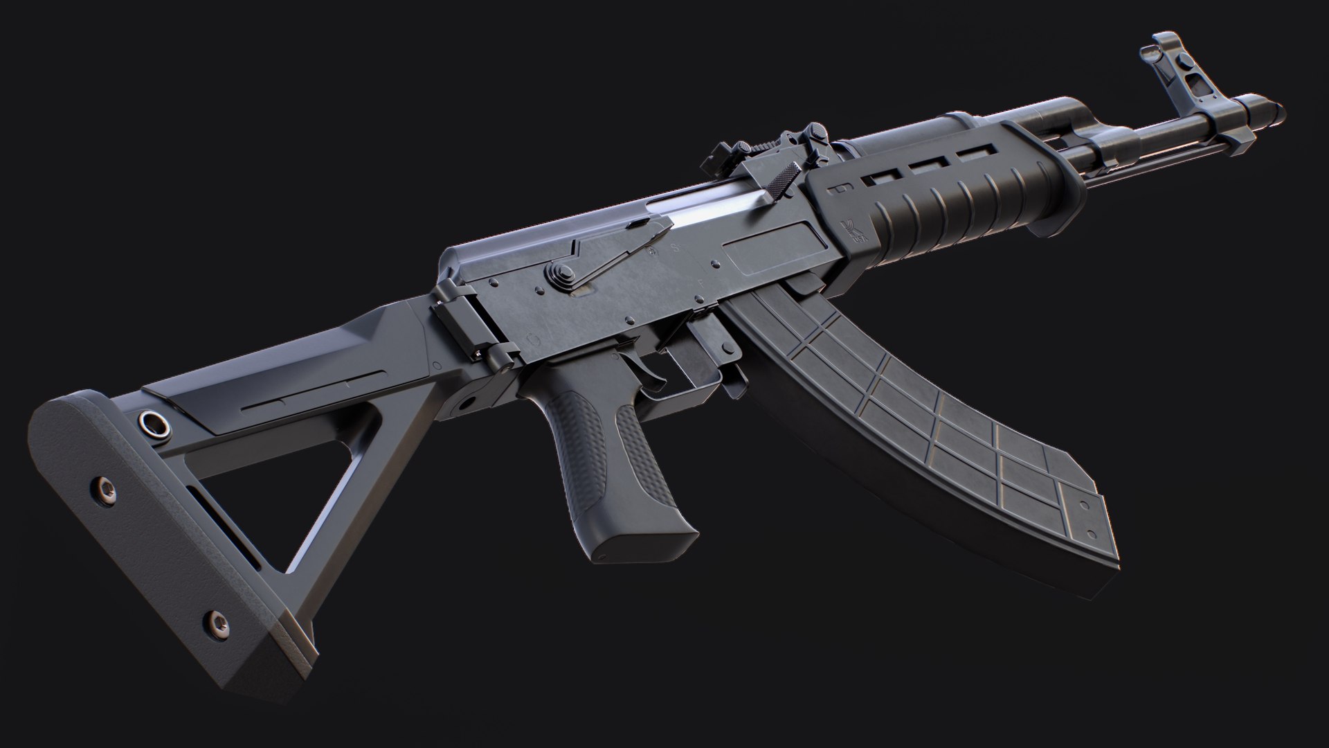 3D Terrorist Weapon AK - Low Poly - Modified - TurboSquid 1905853