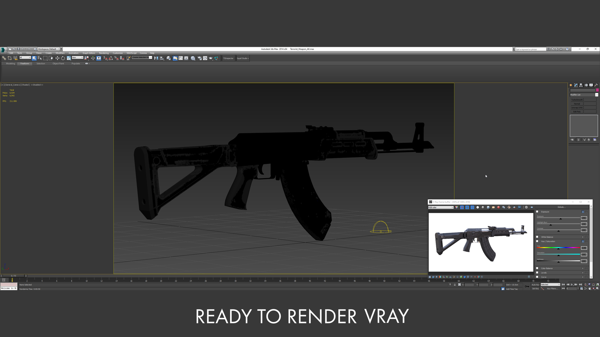 modelo 3d Arma terrorista AK - Low Poly - Modificado - TurboSquid 1905853