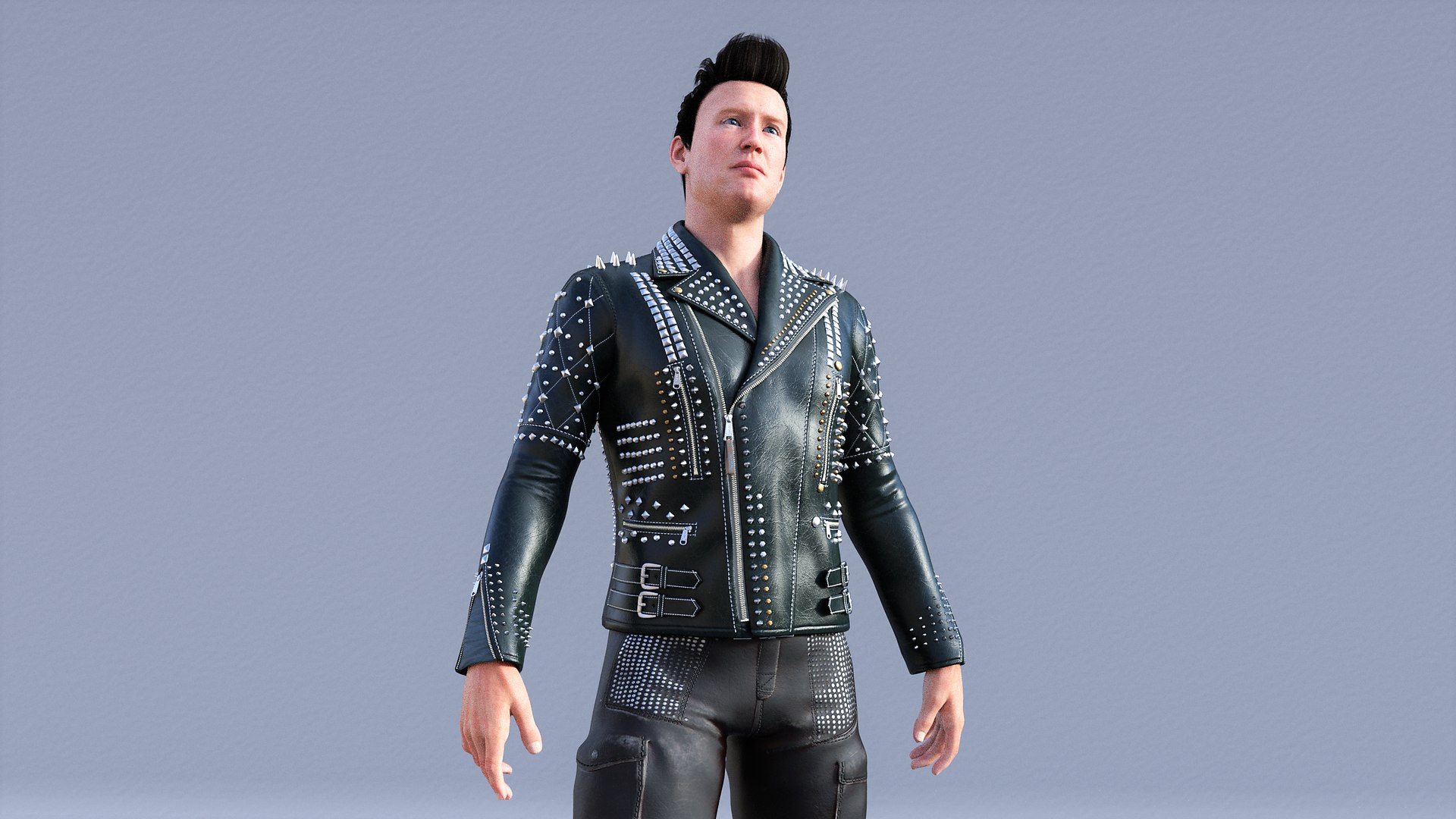 3D Leather Jacket Spiked Punk Low-poly 3D Model Model - TurboSquid 2313046