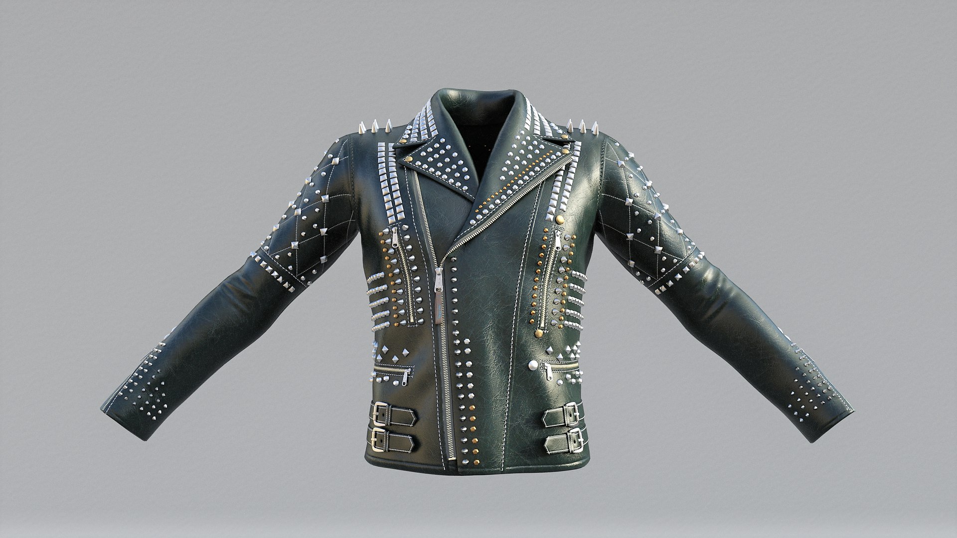 3D Leather Jacket Spiked Punk Low-poly 3D Model Model - TurboSquid 2313046