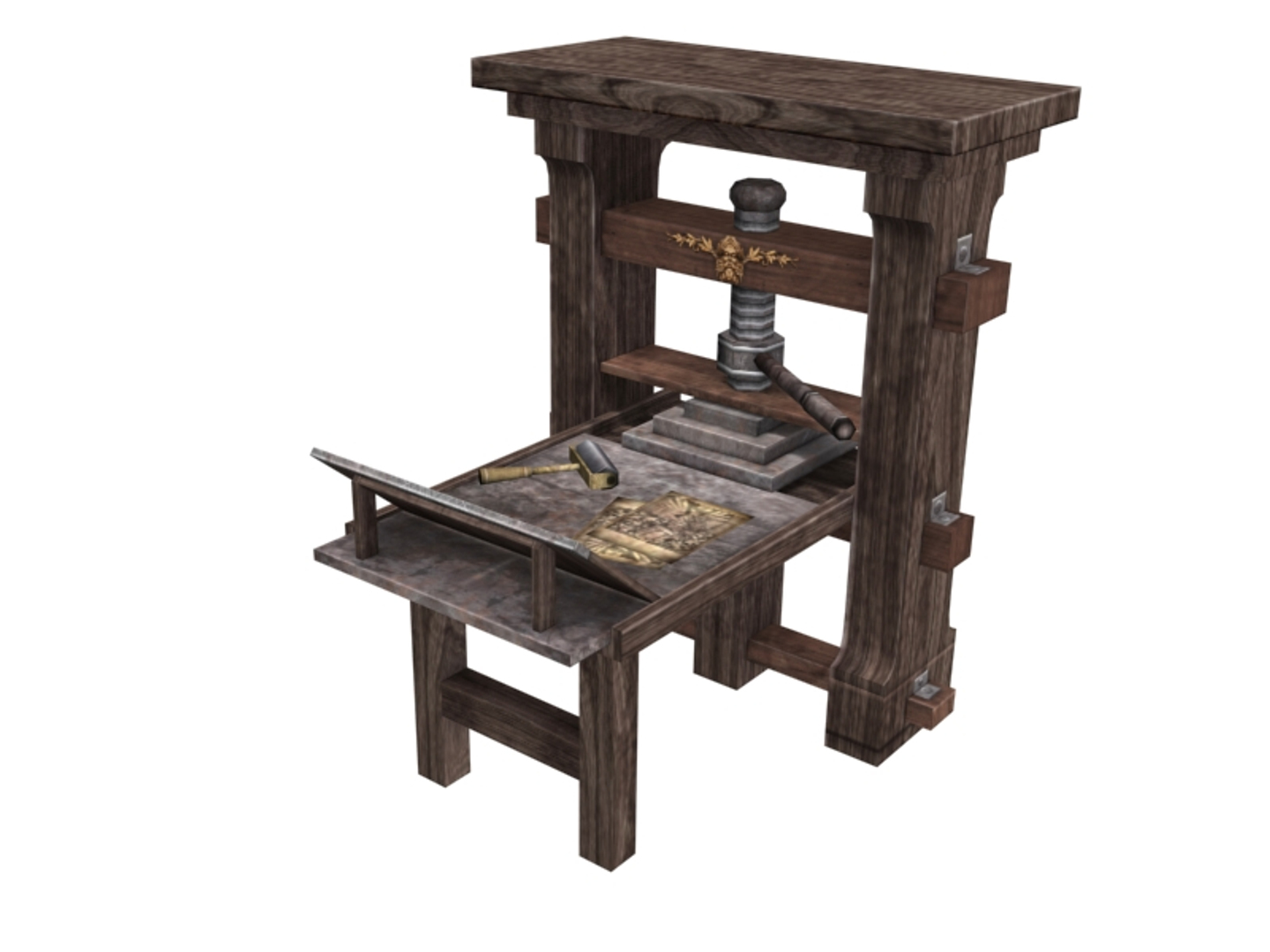 Engraving Table 3d Model