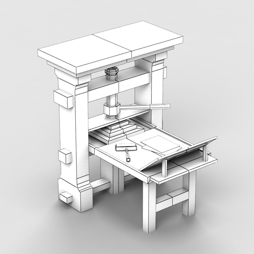 Engraving Table 3d Model