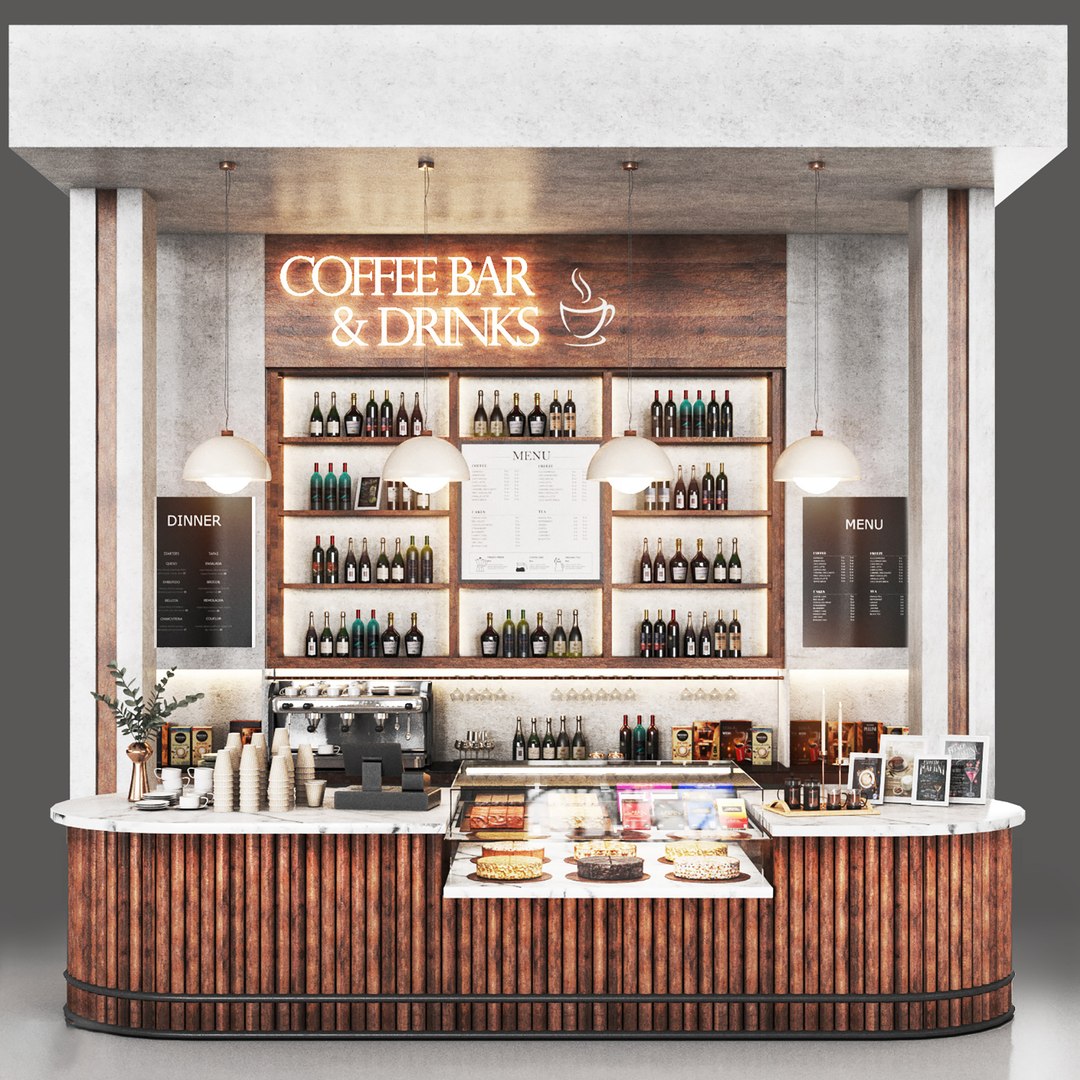 Cafe Bar 06 Restaurant Confectionary 3D Model - TurboSquid 2116646