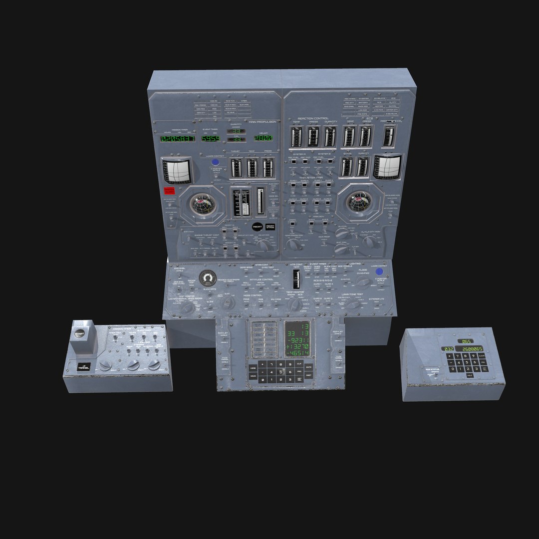 3D Apollo Lunar Module Dashboard Model - TurboSquid 2114686