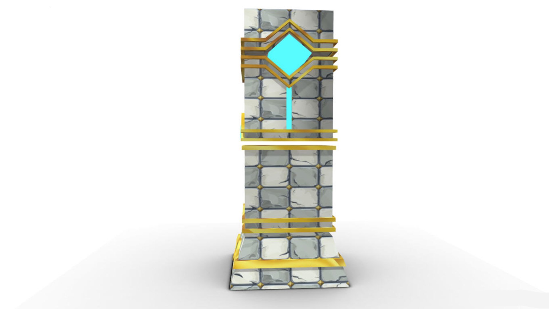 Game Cartoon Pillar Model - TurboSquid 2247612