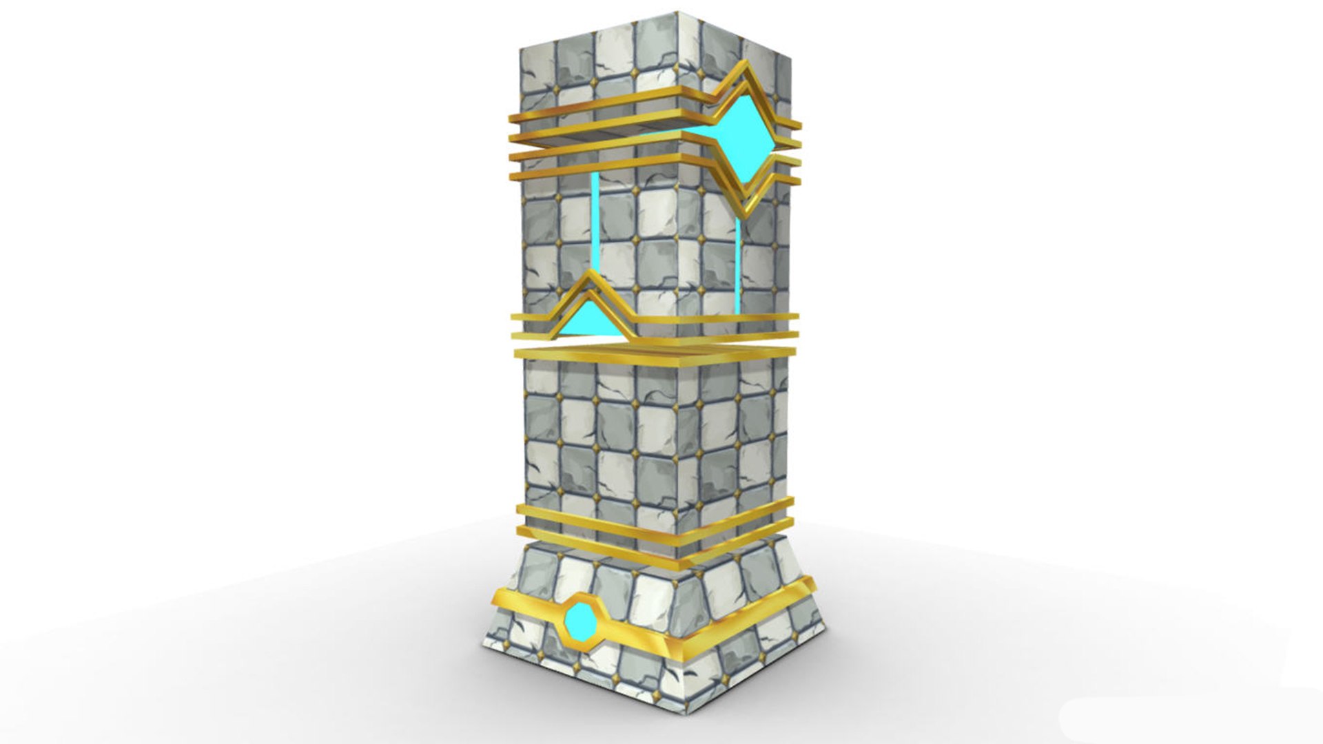 Game Cartoon Pillar Model - TurboSquid 2247612