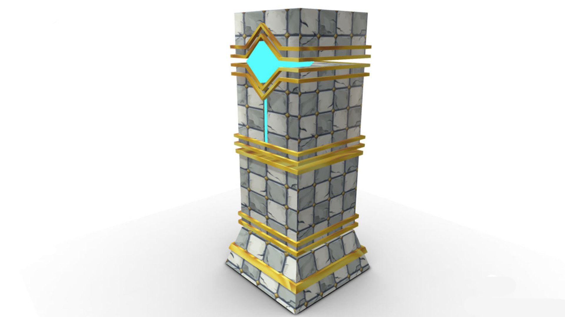 Game Cartoon Pillar Model - TurboSquid 2247612