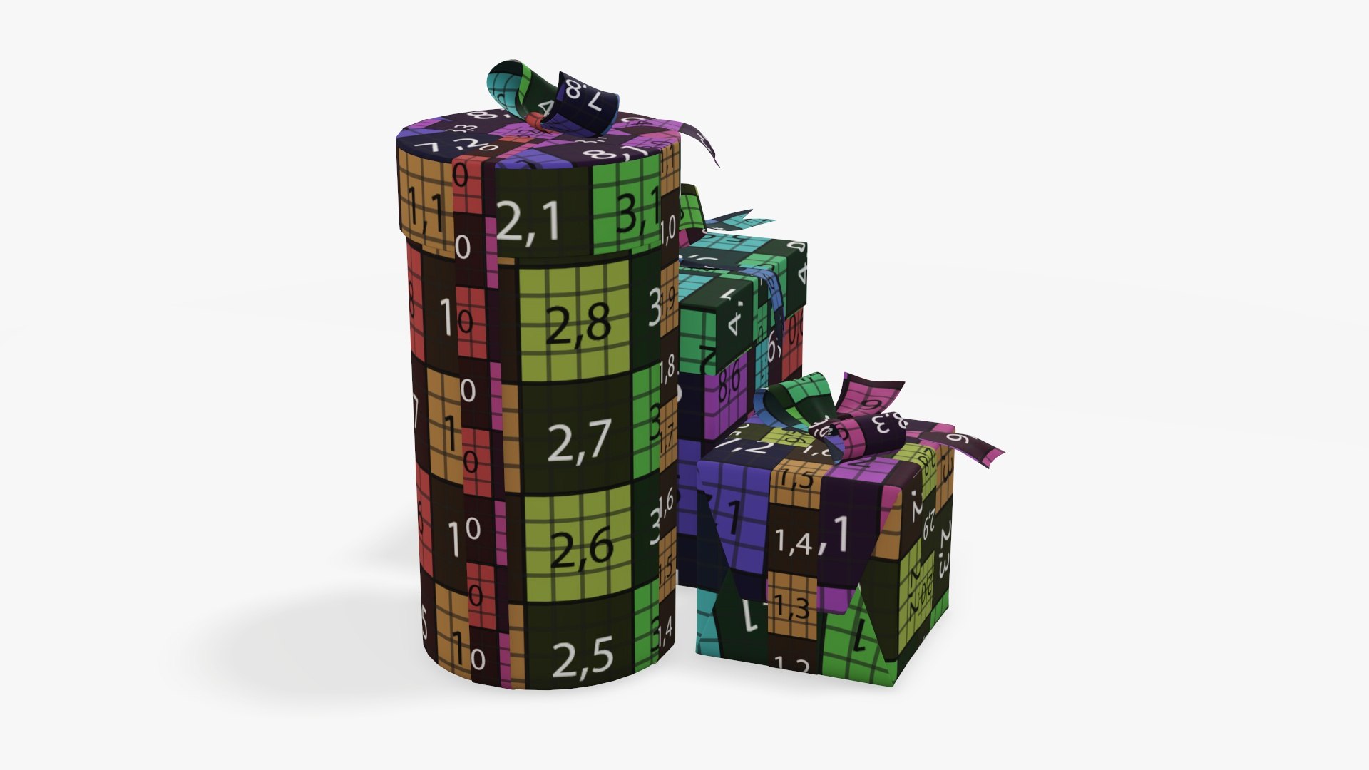 Christmas gift wrapped 3D model - TurboSquid 1645049