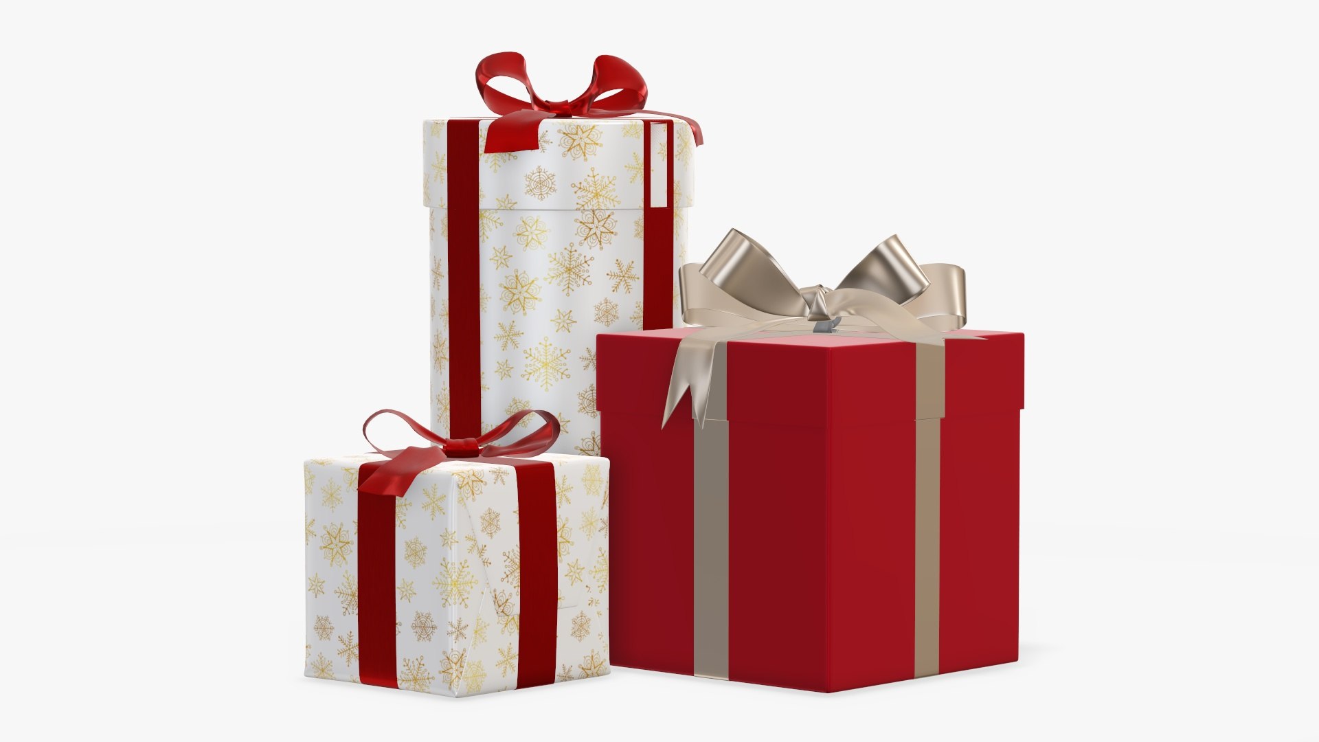 Christmas gift wrapped 3D model - TurboSquid 1645049