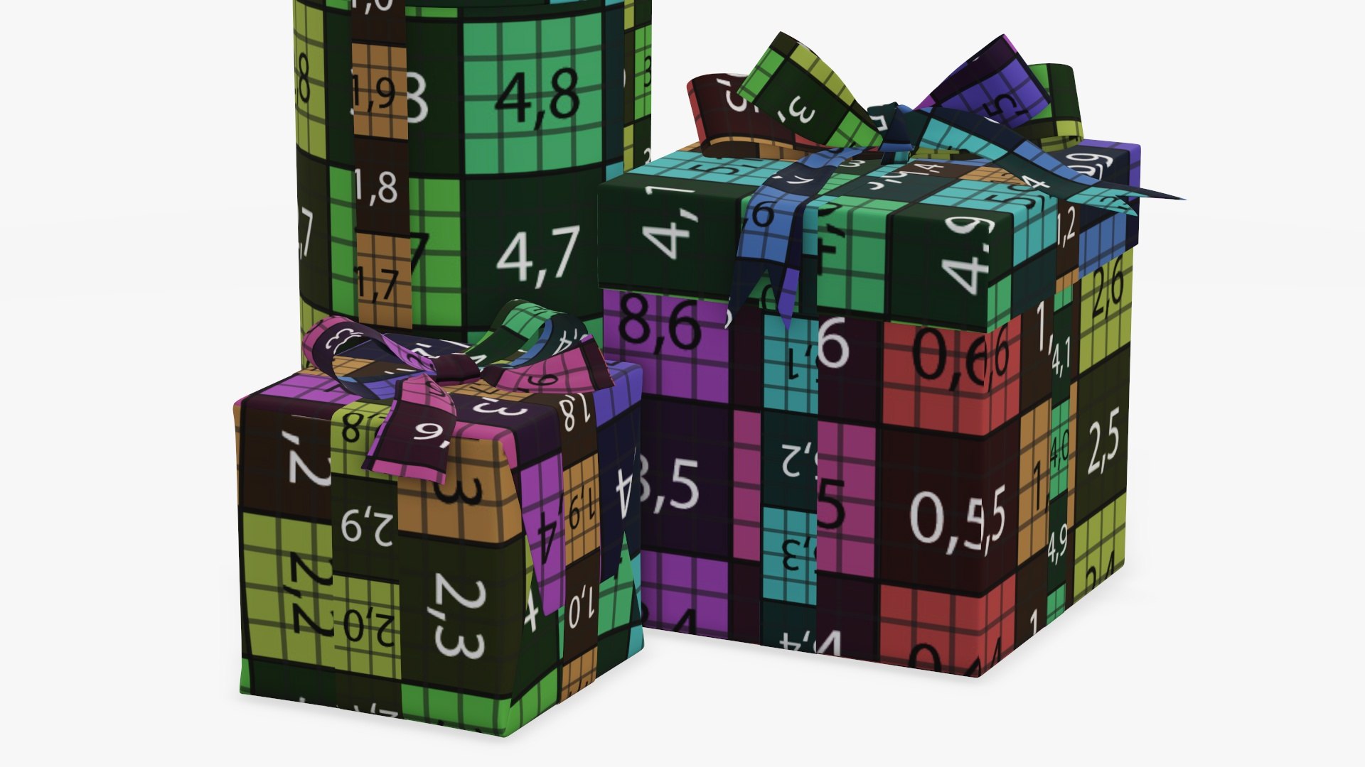 Christmas gift wrapped 3D model - TurboSquid 1645049