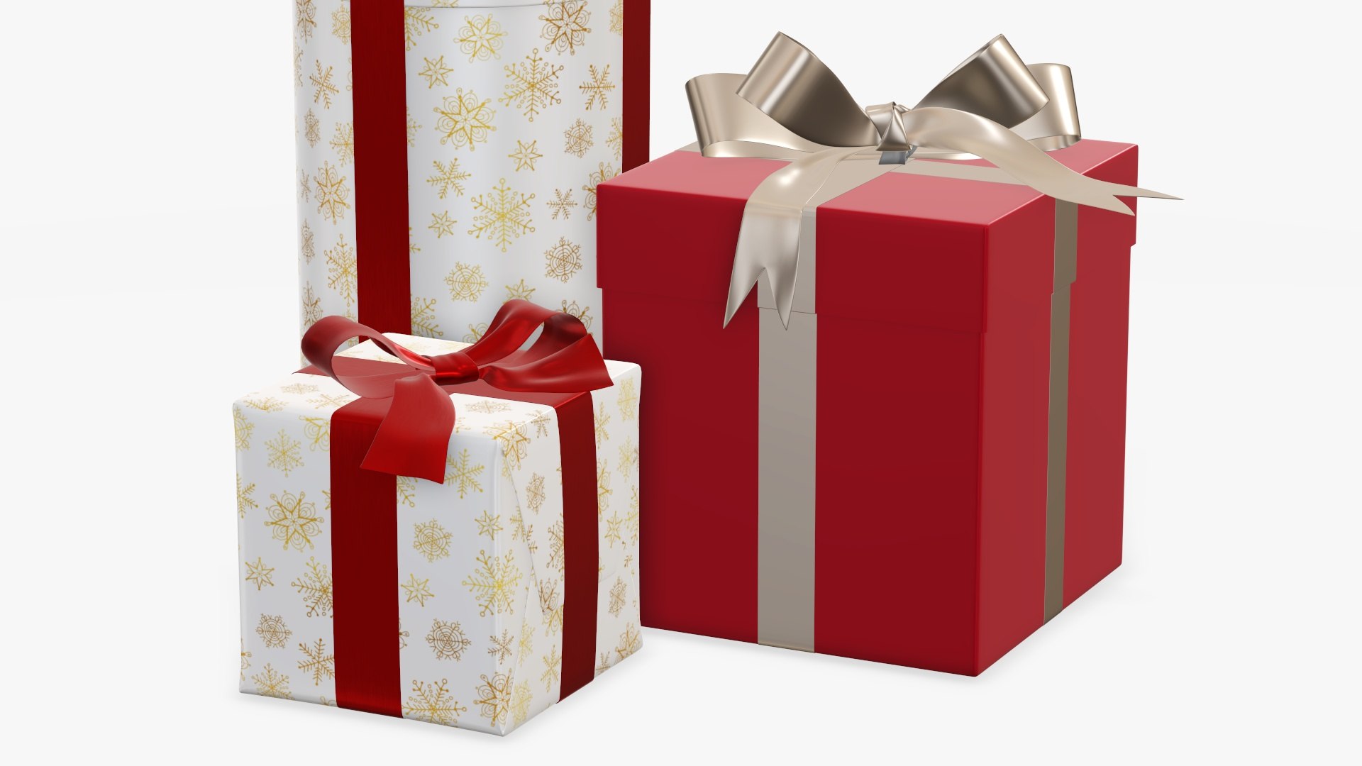 Christmas gift wrapped 3D model - TurboSquid 1645049