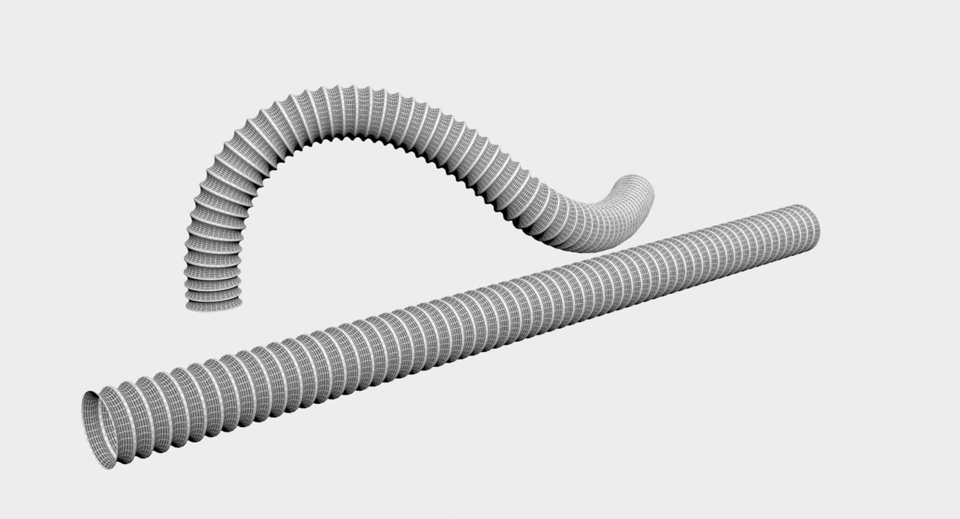 Aluminium Flexible Tube 3D - TurboSquid 1334555