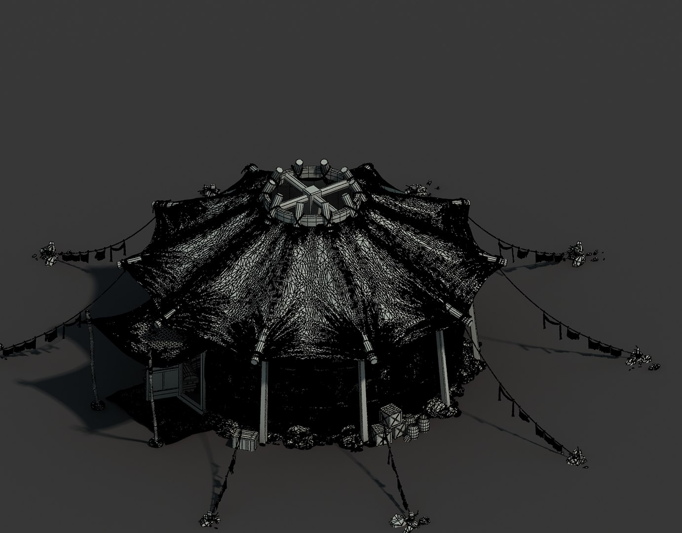 Mongolian Portable Yurt Modeled 3D Model - TurboSquid 1592019