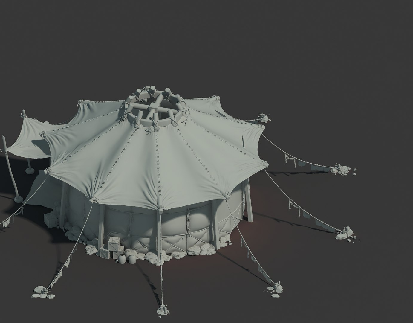 Mongolian Portable Yurt Modeled 3D Model - TurboSquid 1592019