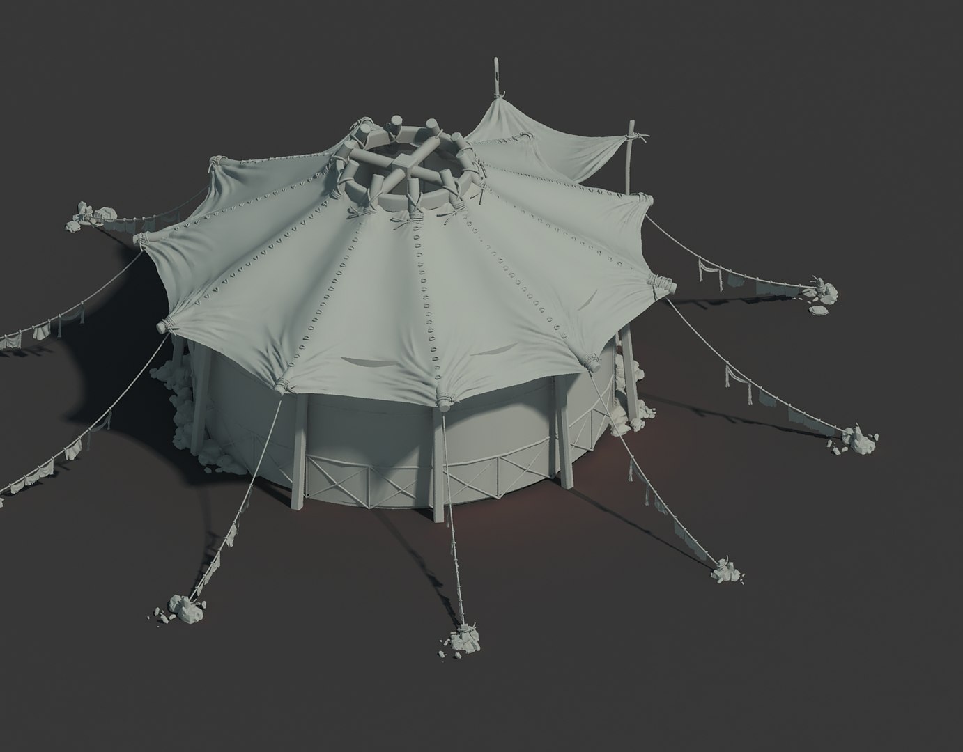 Mongolian Portable Yurt Modeled 3D Model - TurboSquid 1592019