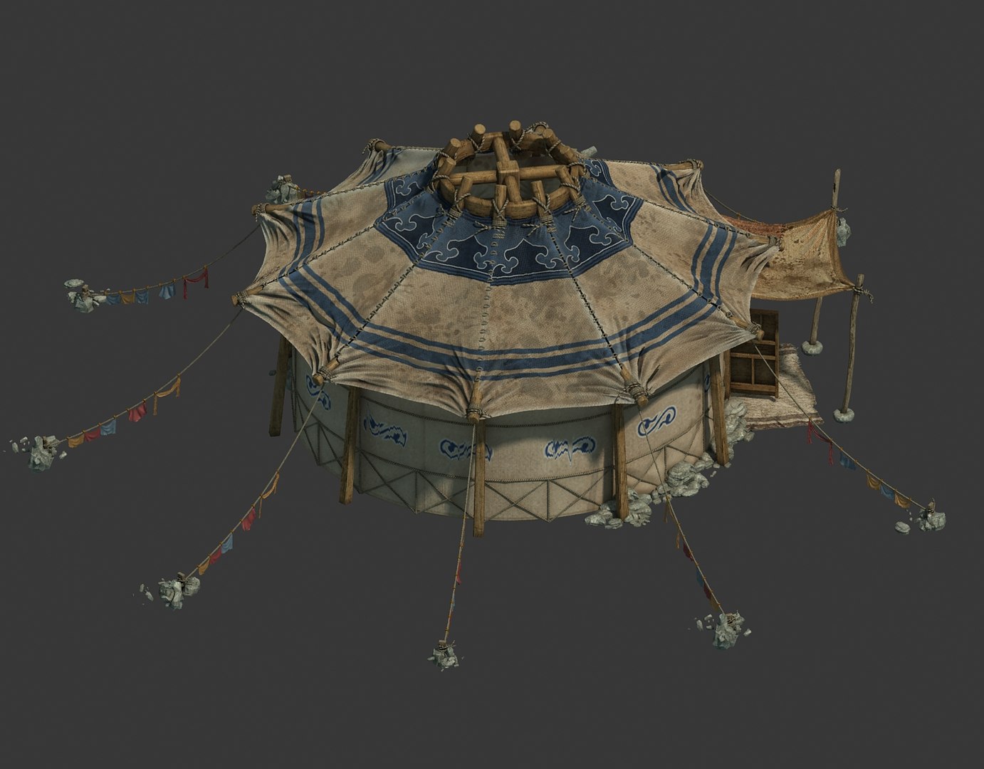Mongolian Portable Yurt Modeled 3D Model - TurboSquid 1592019