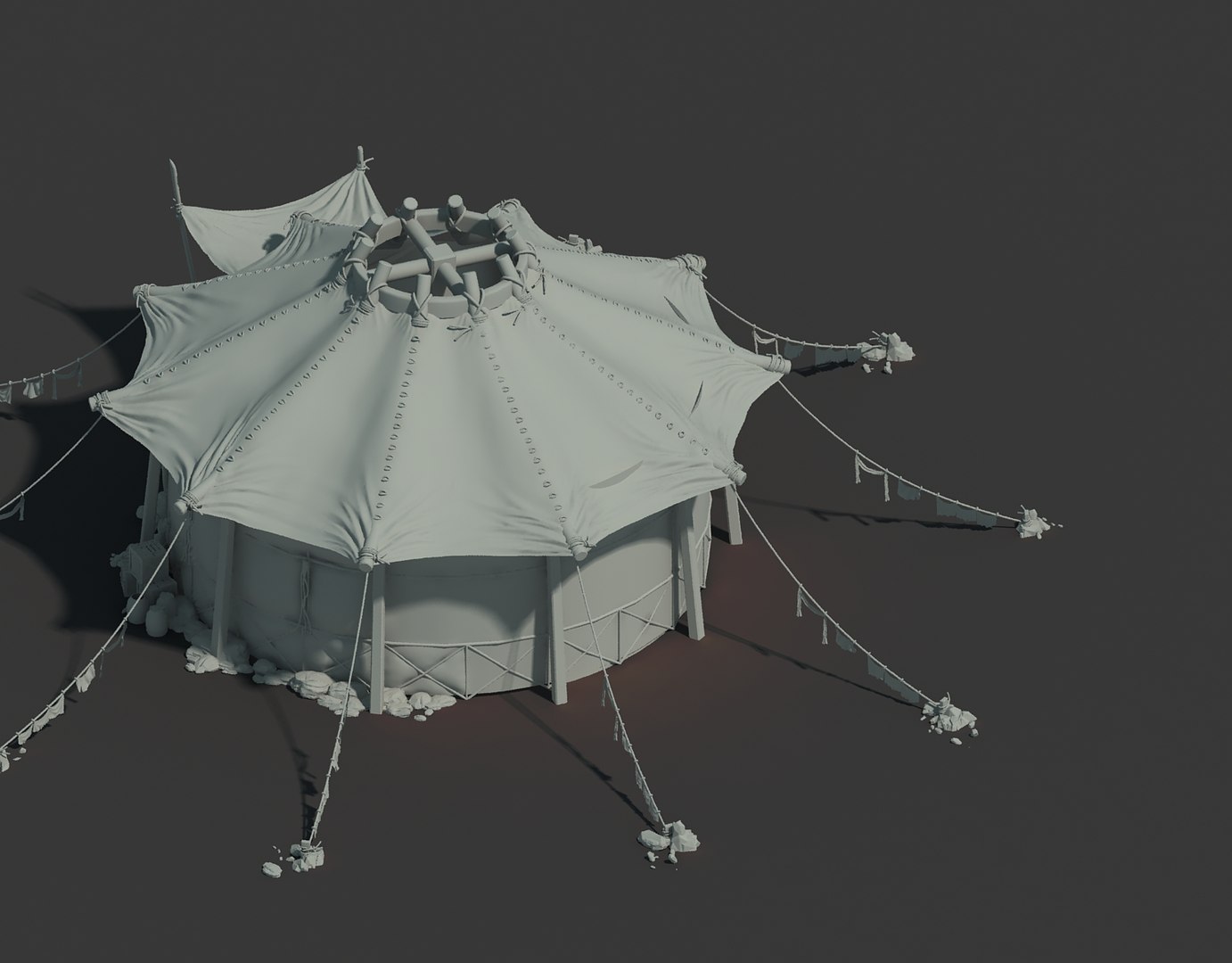Mongolian Portable Yurt Modeled 3D Model - TurboSquid 1592019