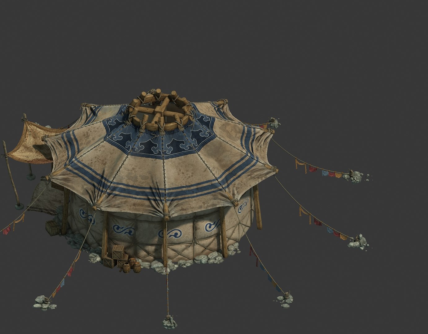 Mongolian Portable Yurt Modeled 3D Model - TurboSquid 1592019