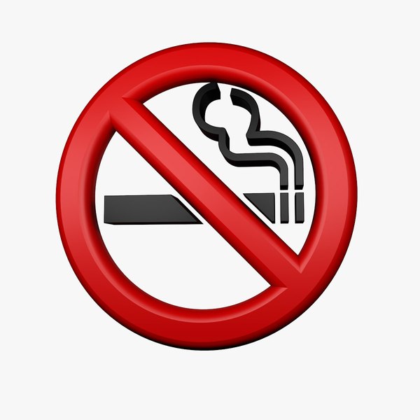 modelo 3d Símbolo de no fumar gratis - TurboSquid 774418