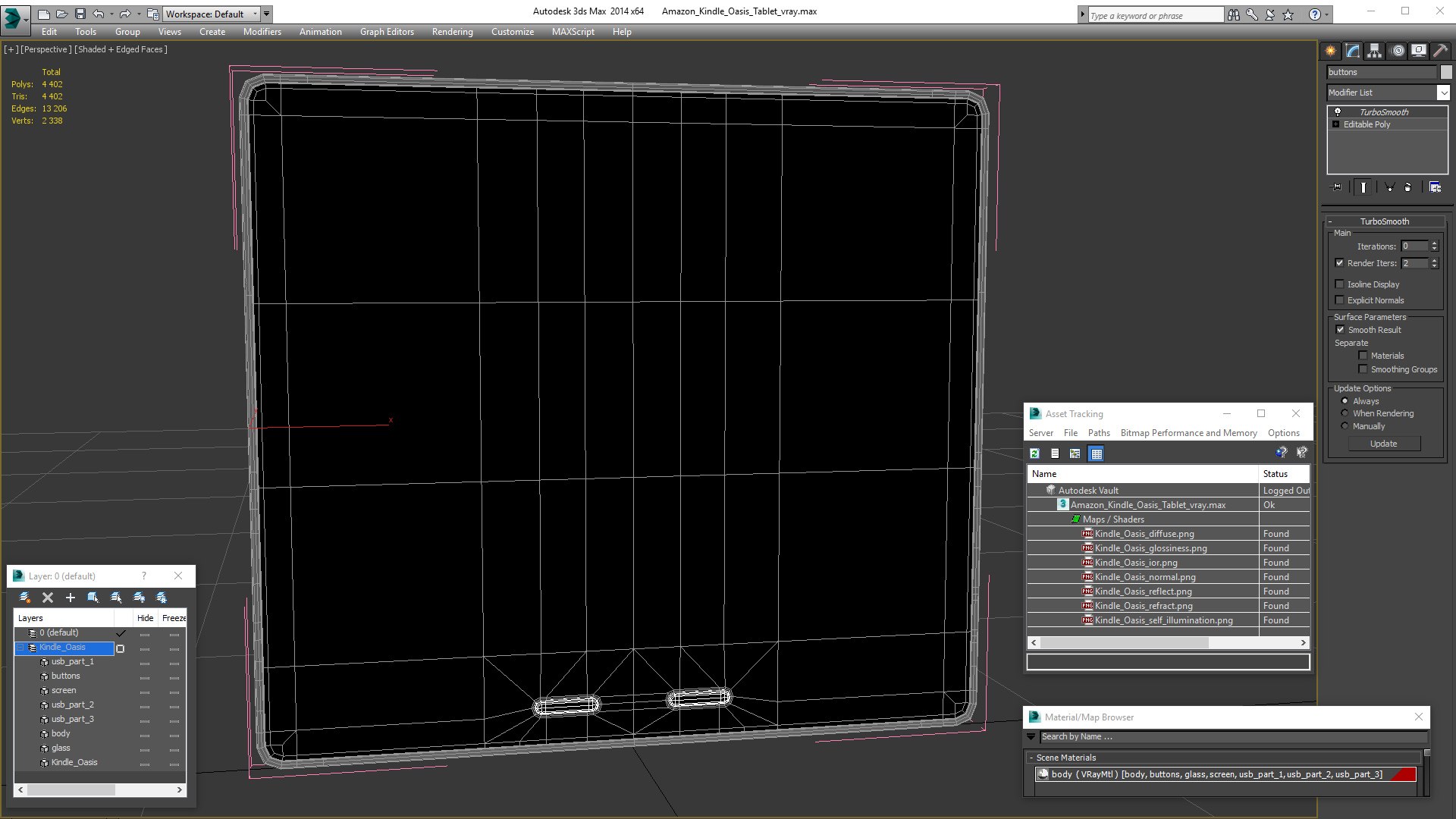 3D amazon kindle oasis tablet - TurboSquid 1528640