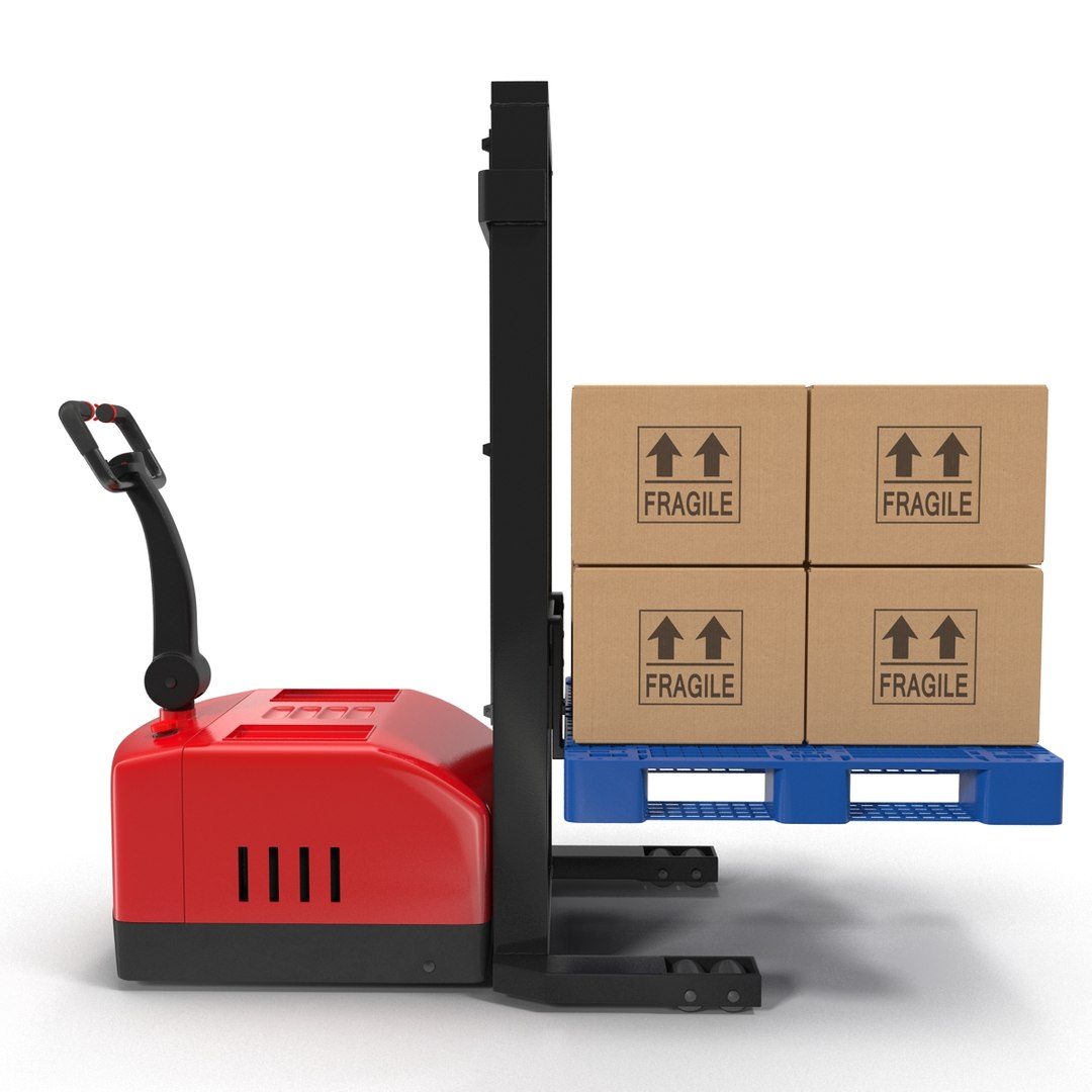 electric walkie stacker plastic 3d model