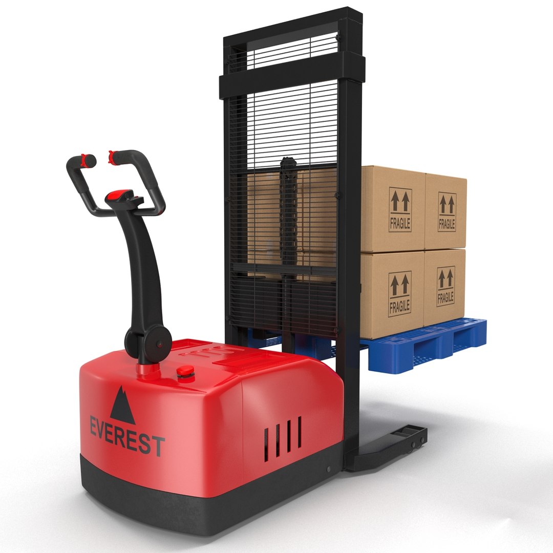 electric walkie stacker plastic 3d model