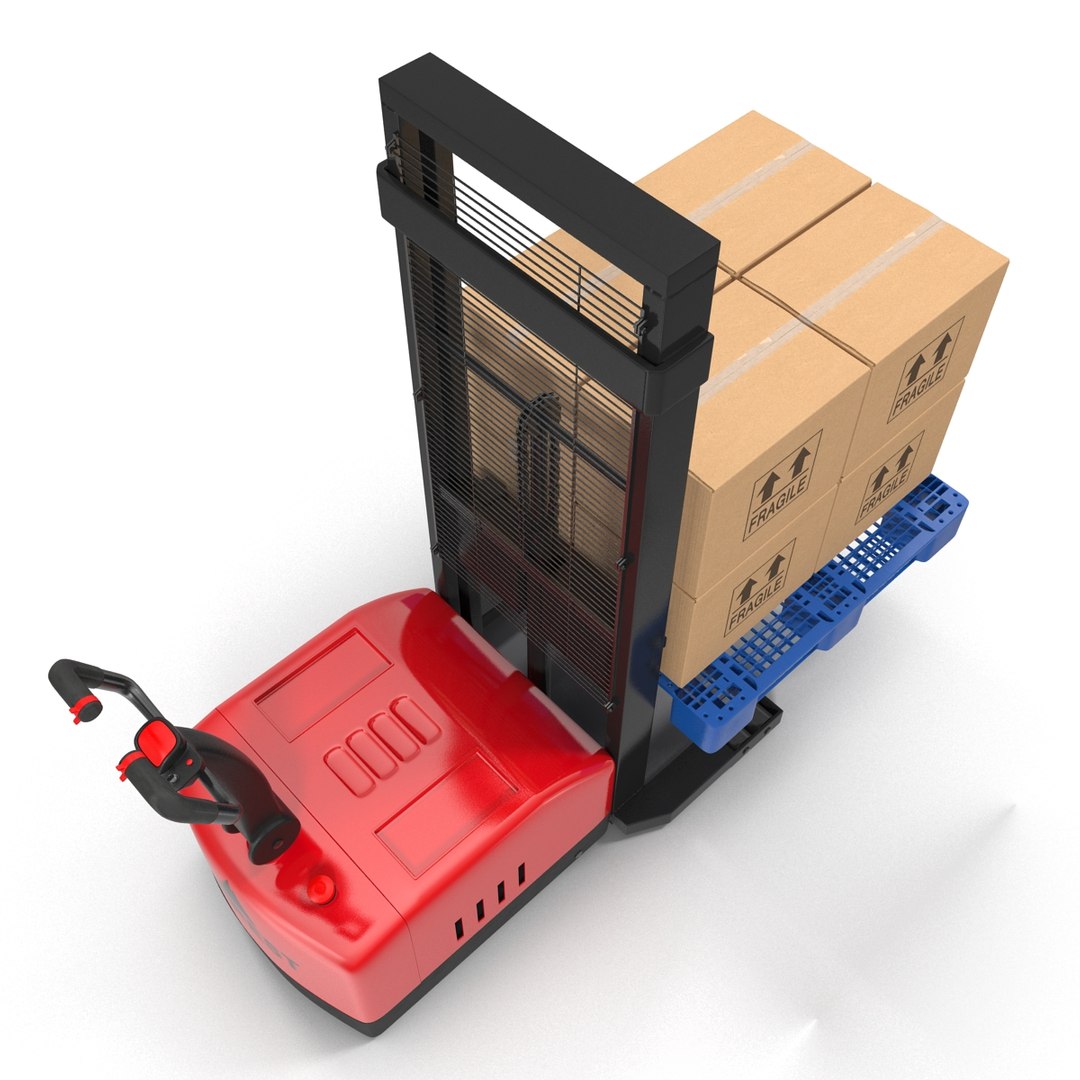electric walkie stacker plastic 3d model