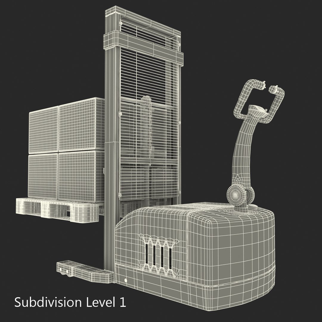 Electric Walkie Stacker Plastic 3d Model