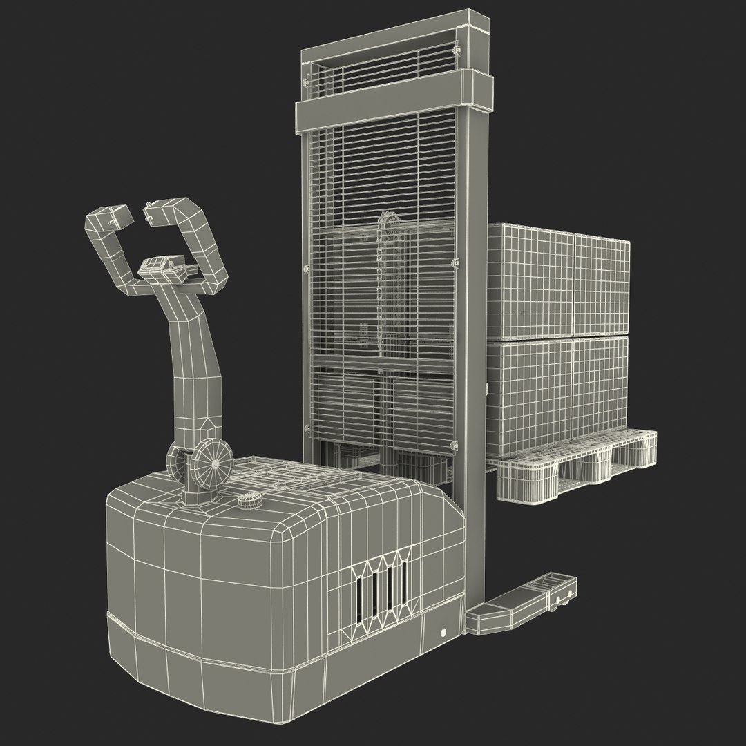 Electric Walkie Stacker Plastic 3d Model