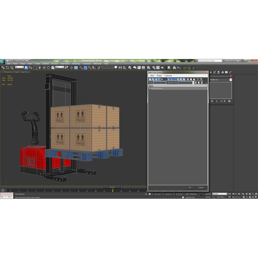 Electric Walkie Stacker Plastic 3d Model