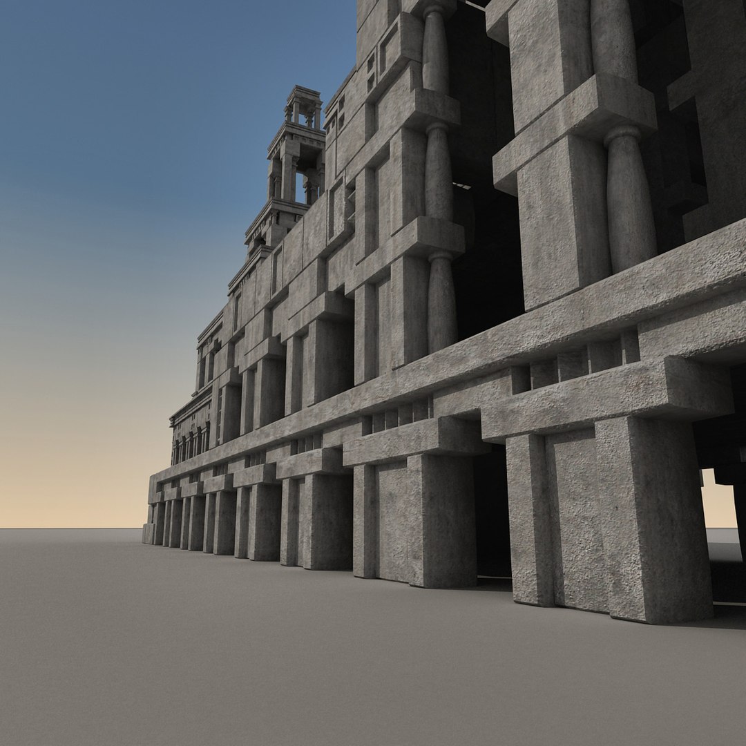3d Model Of Ancient Fantasy Building