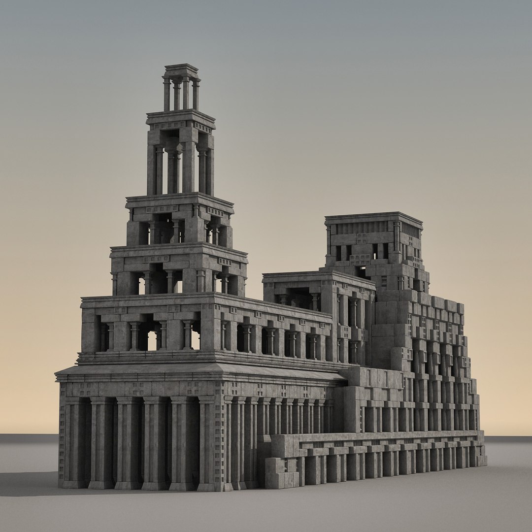 3d Model Of Ancient Fantasy Building