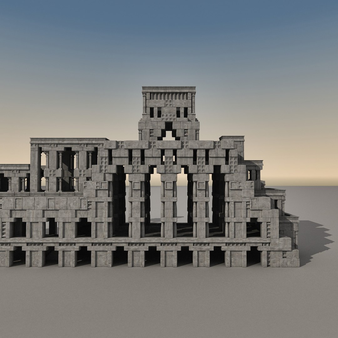 3d Model Of Ancient Fantasy Building