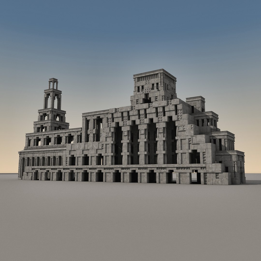 3d Model Of Ancient Fantasy Building
