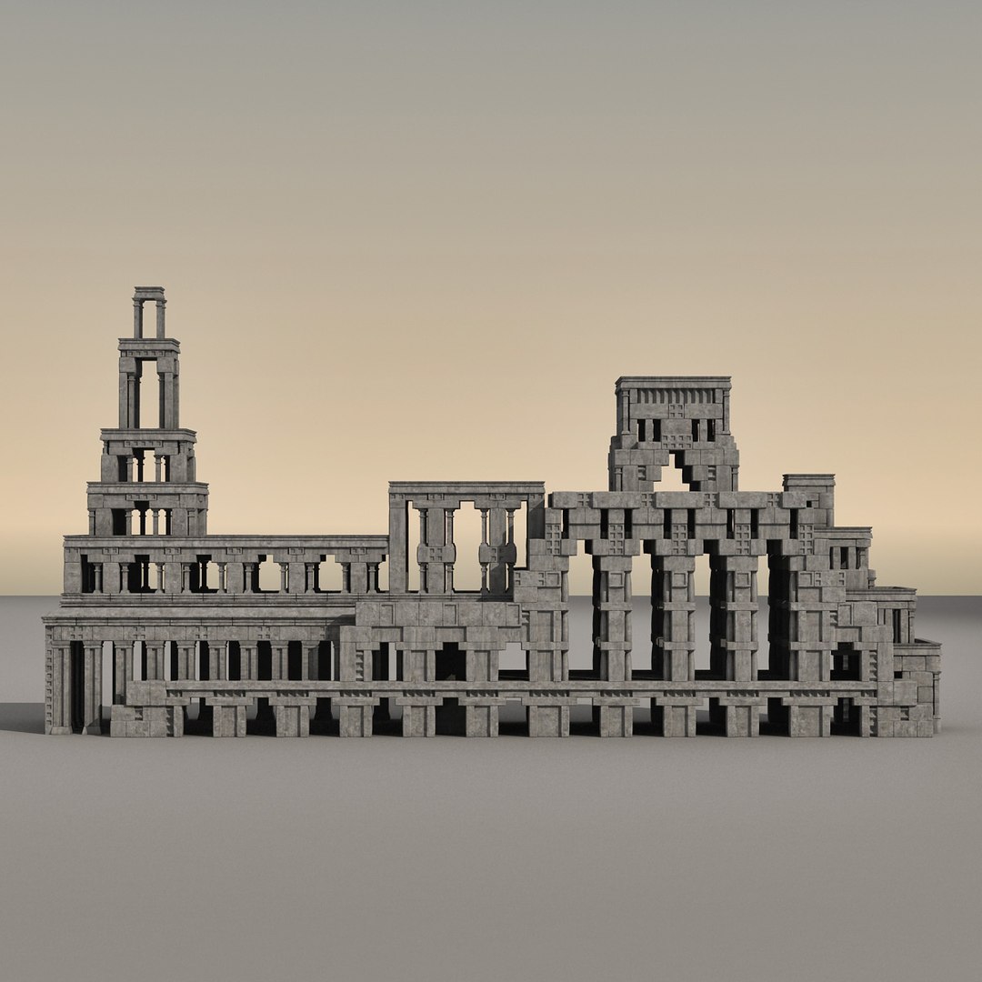 3d Model Of Ancient Fantasy Building