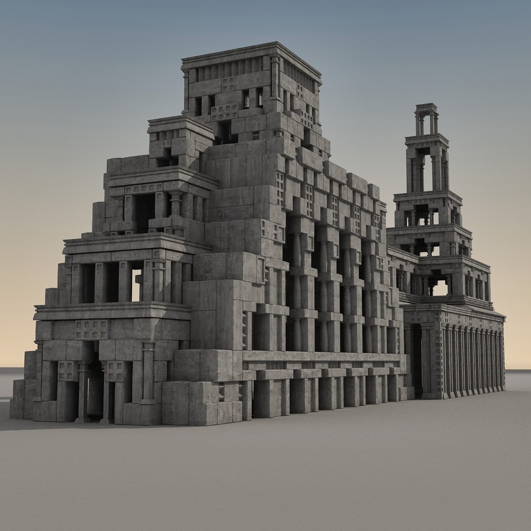 3d Model Of Ancient Fantasy Building