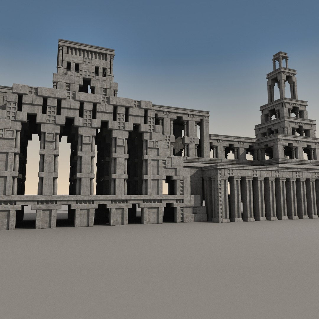3d Model Of Ancient Fantasy Building