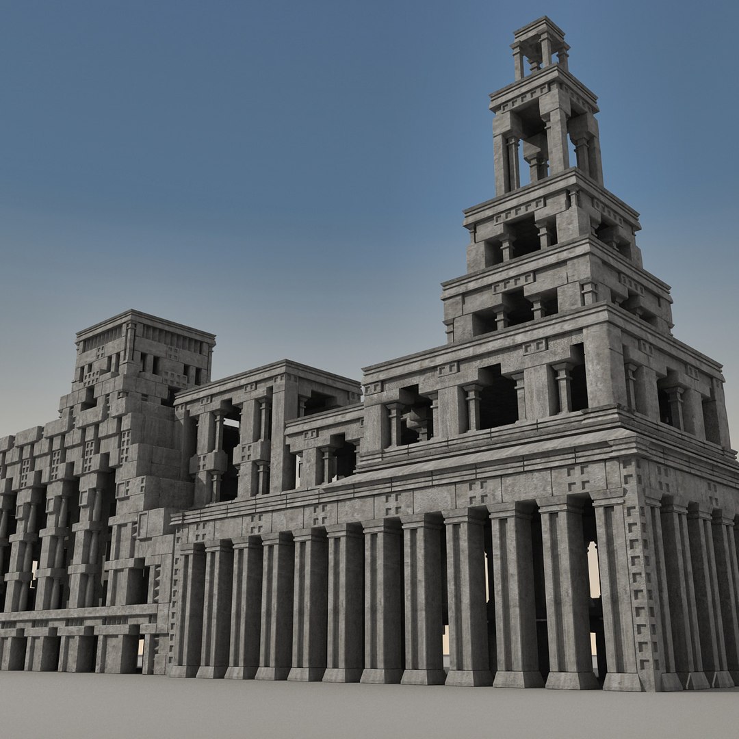 3d Model Of Ancient Fantasy Building