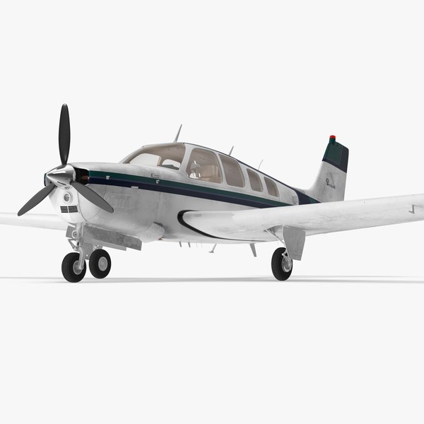 modelo 3d Avioneta monomotor Beechcraft Bonanza aparejada - TurboSquid ...