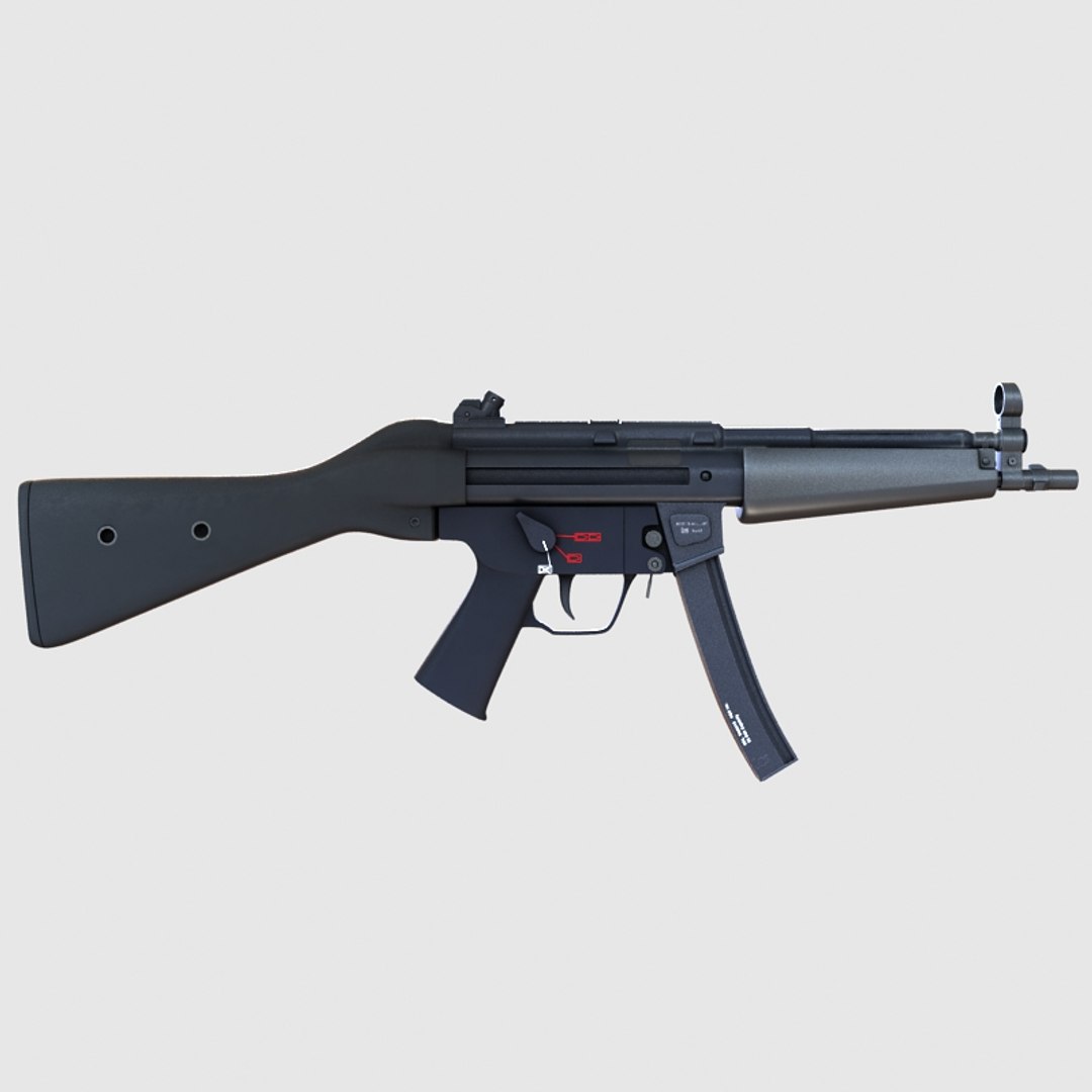 3d Realistic Submachine Gun A4 Model