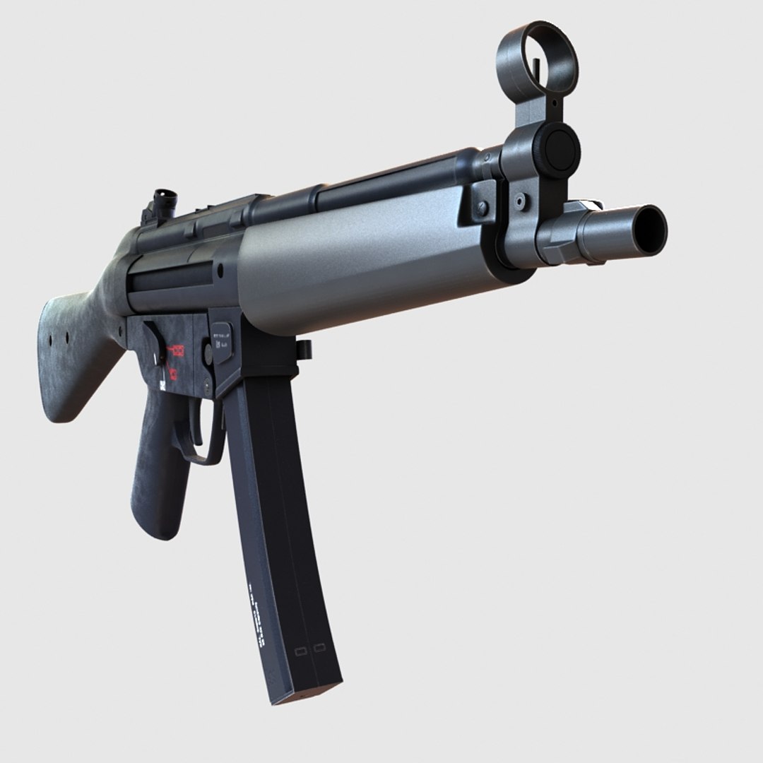 3d Realistic Submachine Gun A4 Model