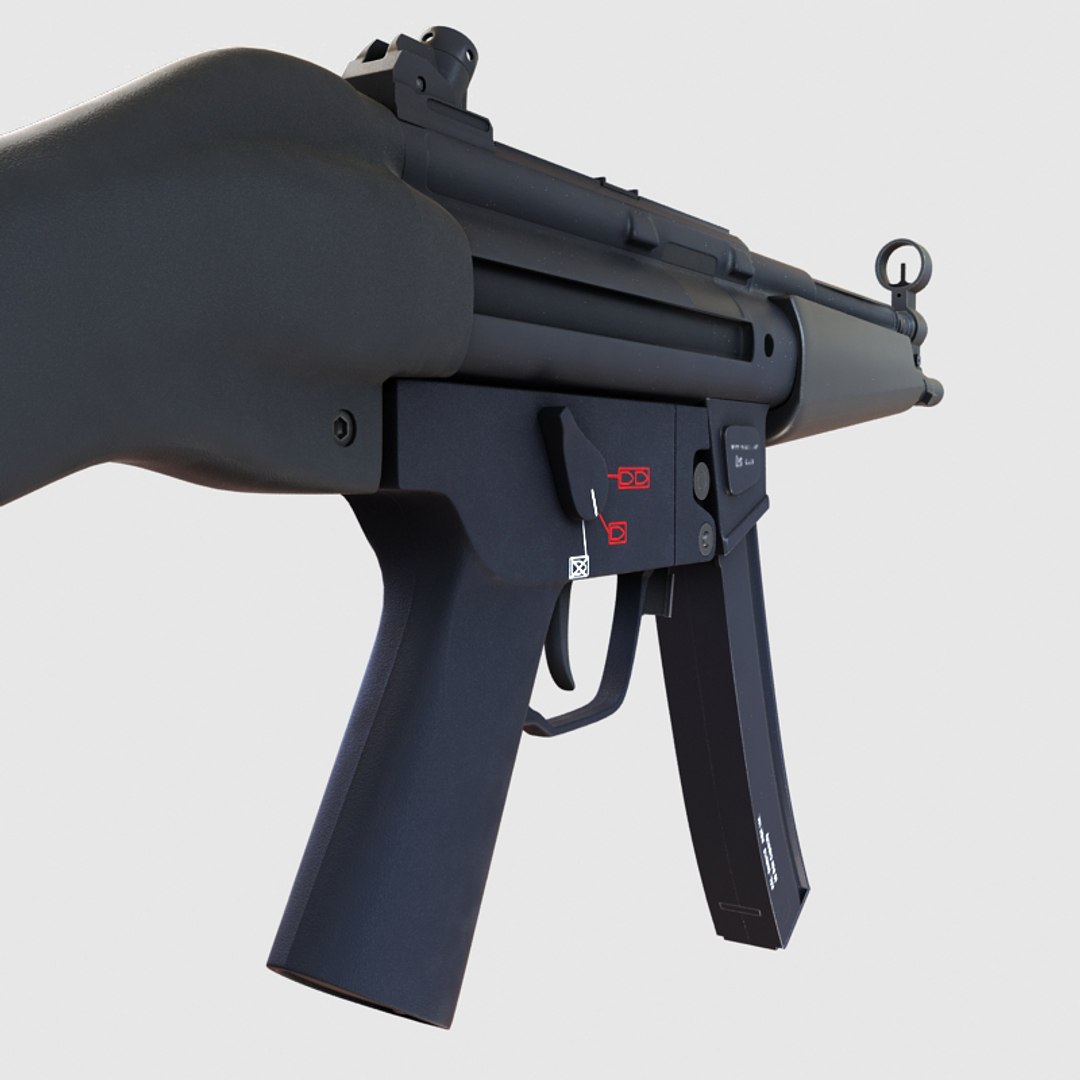 3d Realistic Submachine Gun A4 Model