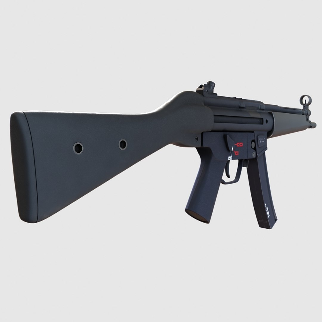 3d Realistic Submachine Gun A4 Model