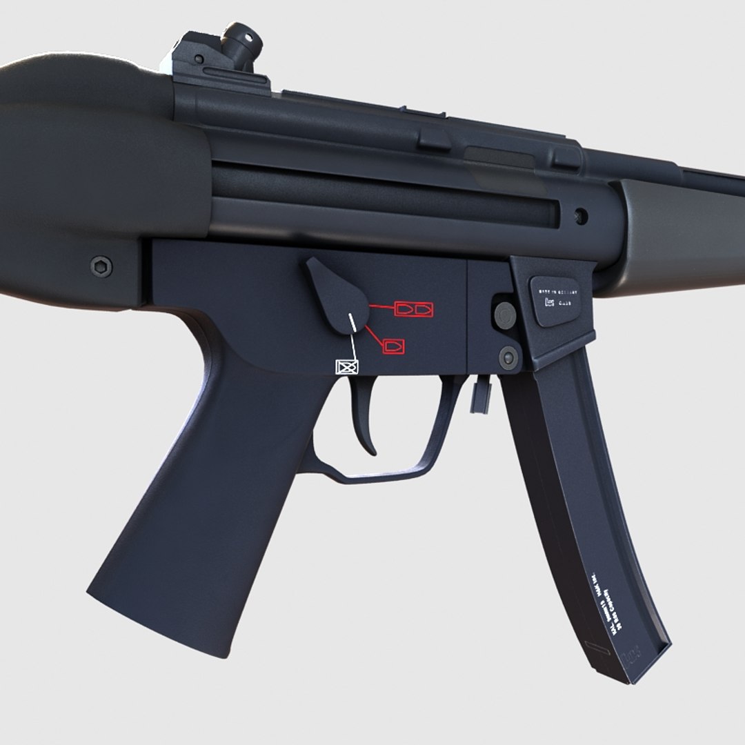 3d Realistic Submachine Gun A4 Model