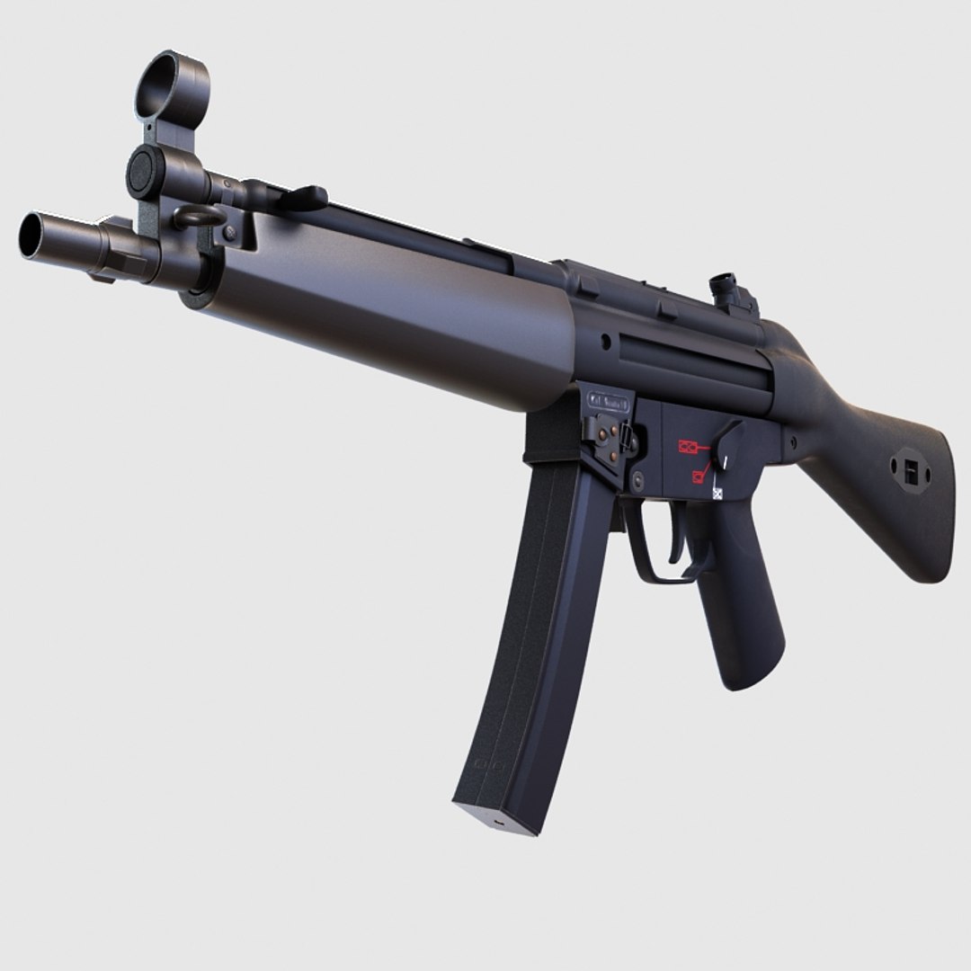 3d Realistic Submachine Gun A4 Model